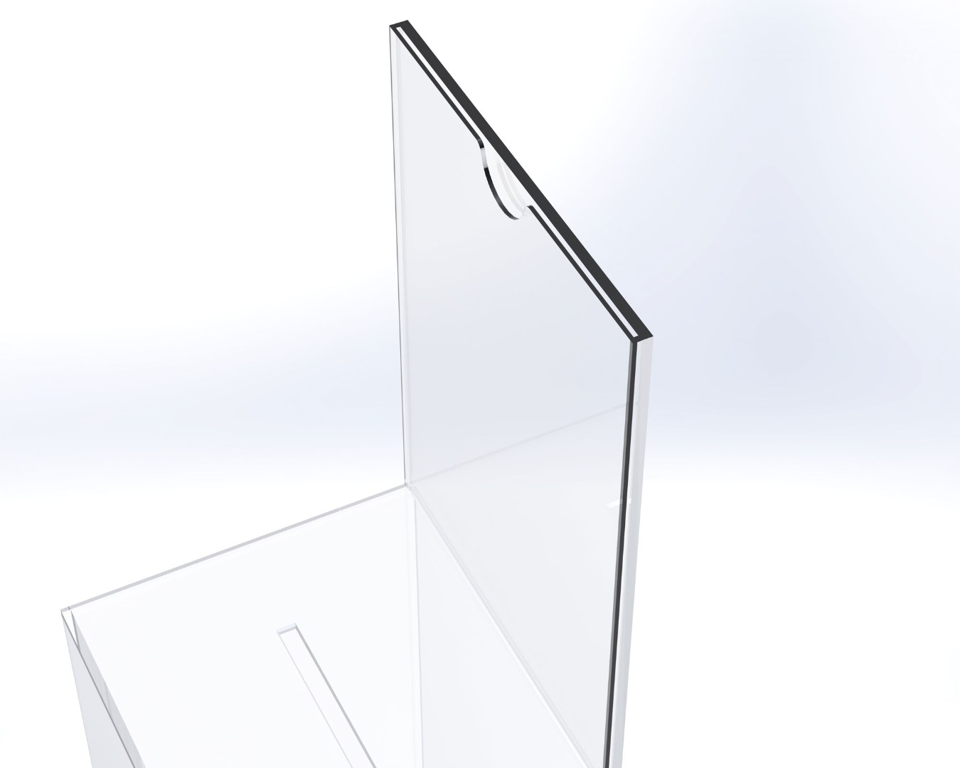 Tall Clear Acrylic Token Collector Counter / Ballot Box