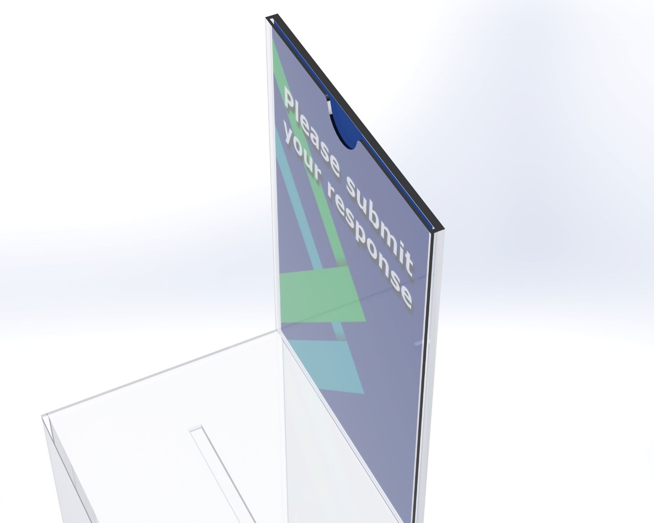 Tall Clear Acrylic Token Collector Counter / Ballot Box