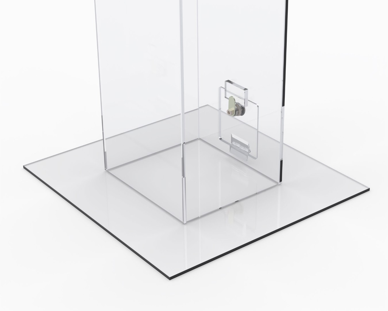 Tall Clear Acrylic Token Collector Counter / Ballot Box