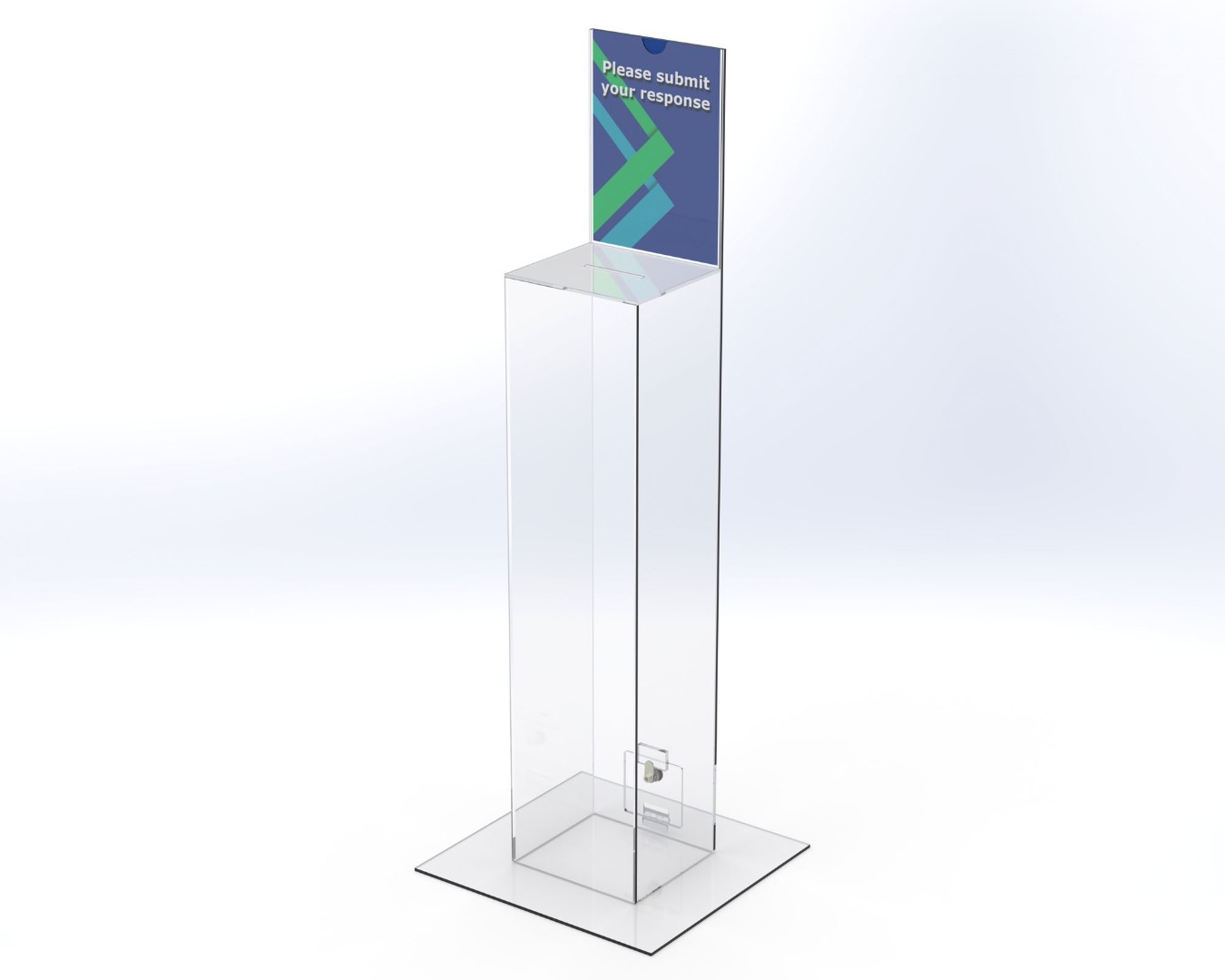 Tall Clear Acrylic Token Collector Counter / Ballot Box