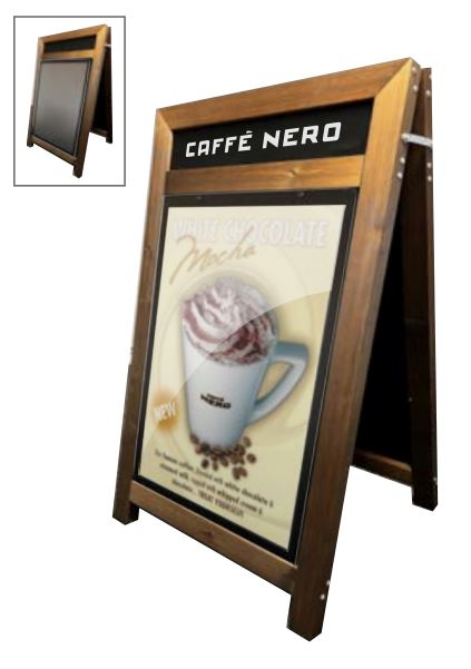 Typhoon Header A-Board Pavement Sign With Poster Holder